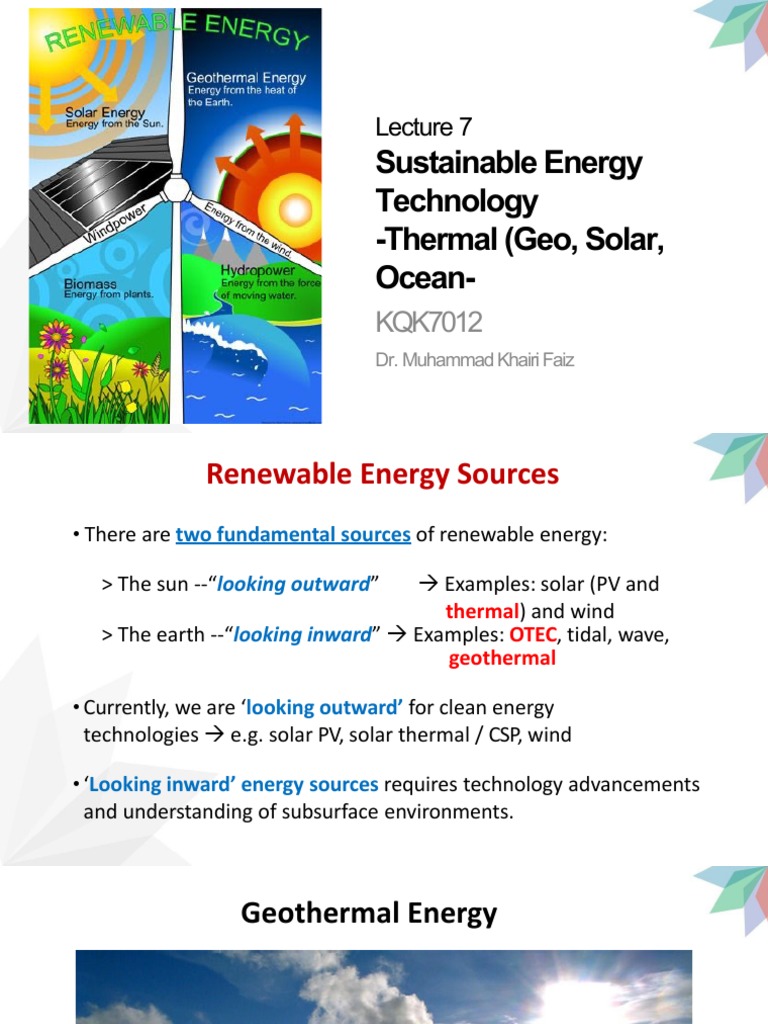 Week 7 Geothermal | PDF | Heat Transfer | Solar Power