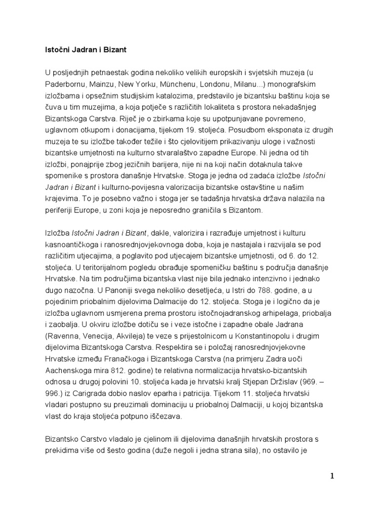 Istočni Jadran I Bizant | PDF