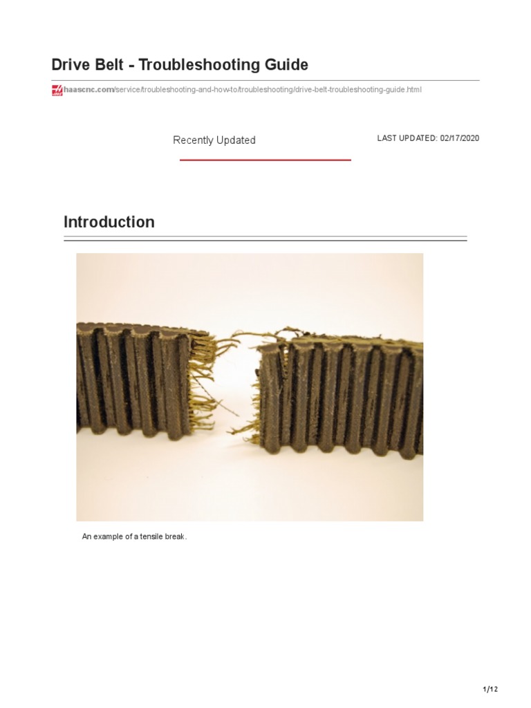 Drive Belt Troubleshooting Guide | PDF | Belt (Mechanical ...
