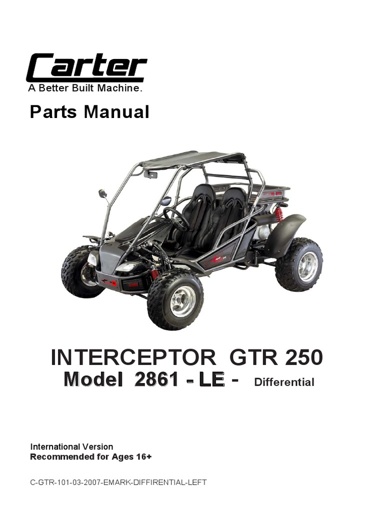GTR 250 Parts Manual Overview | PDF | Valve | Mechanical Engineering