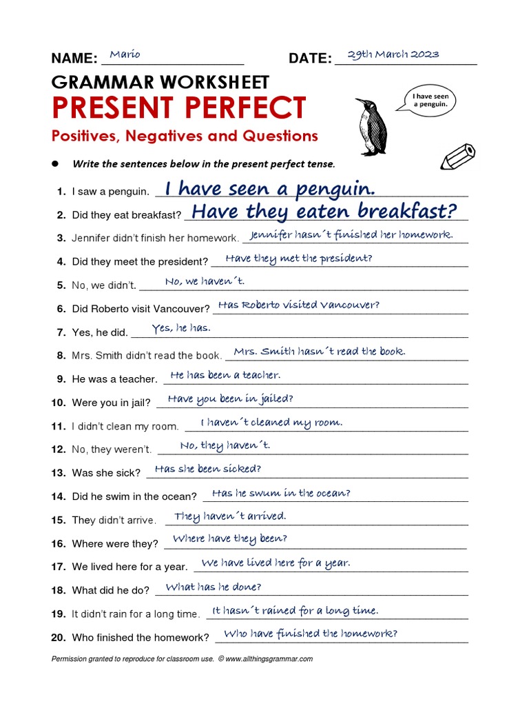 Past Simple To Present Perfect | PDF | Languages | Foreign Language Studies