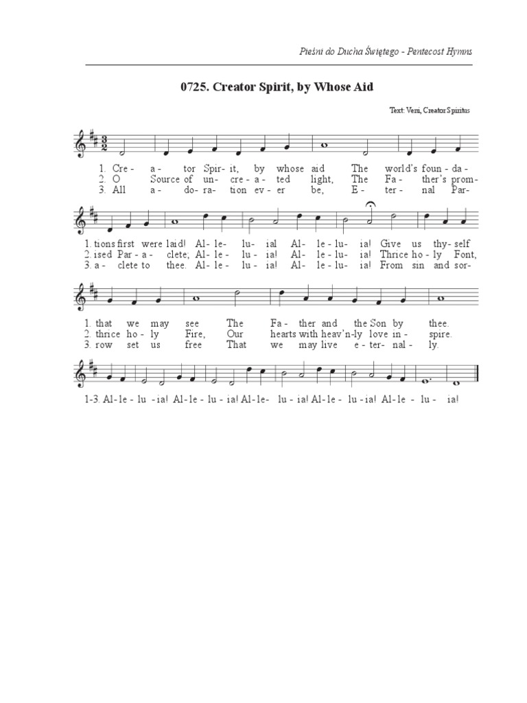 Creator Spirit Hymn for Pentecost | PDF