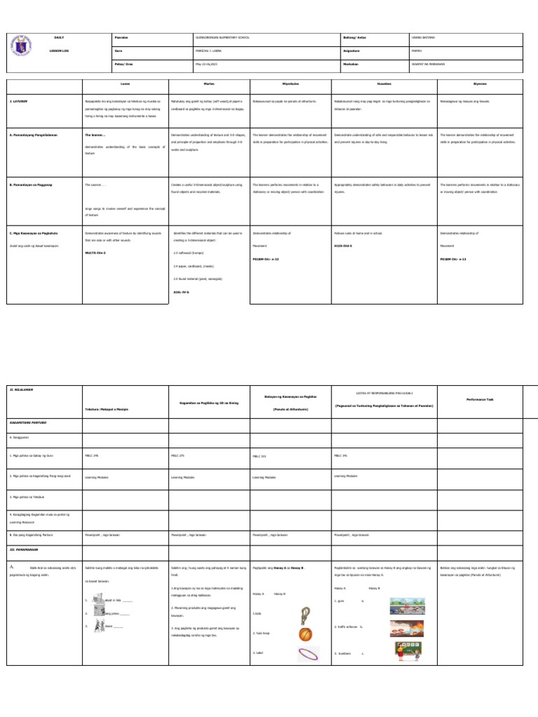 Q4 DLL Mapeh Week 4 | PDF