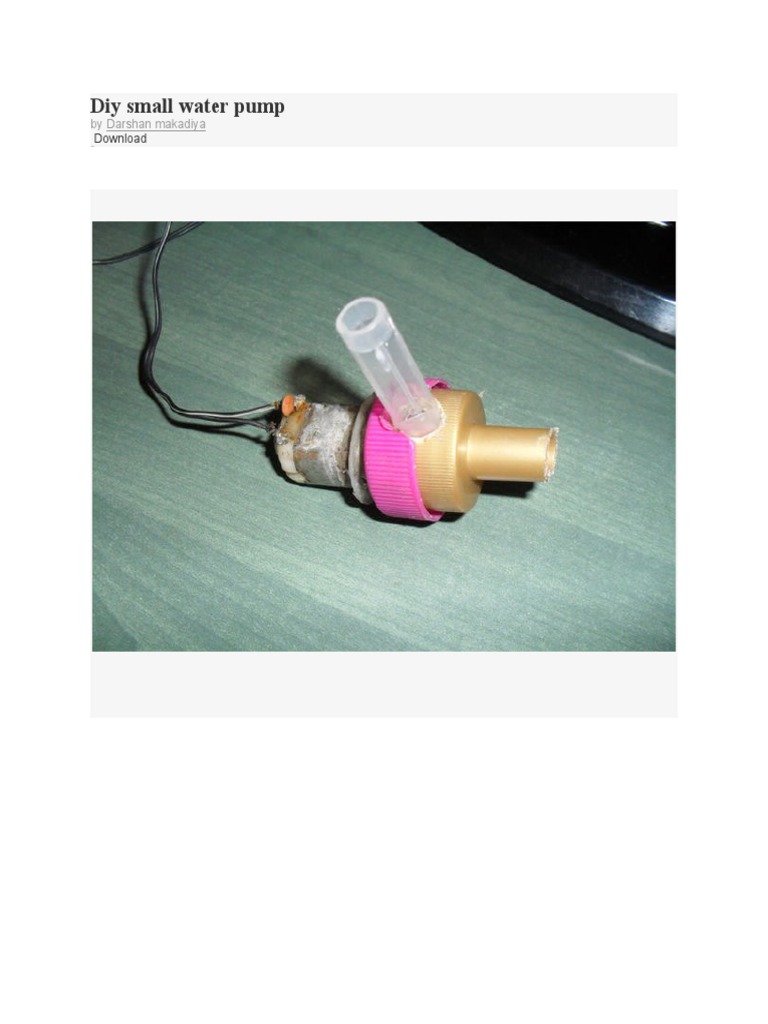 Diy Small Water Pump | PDF