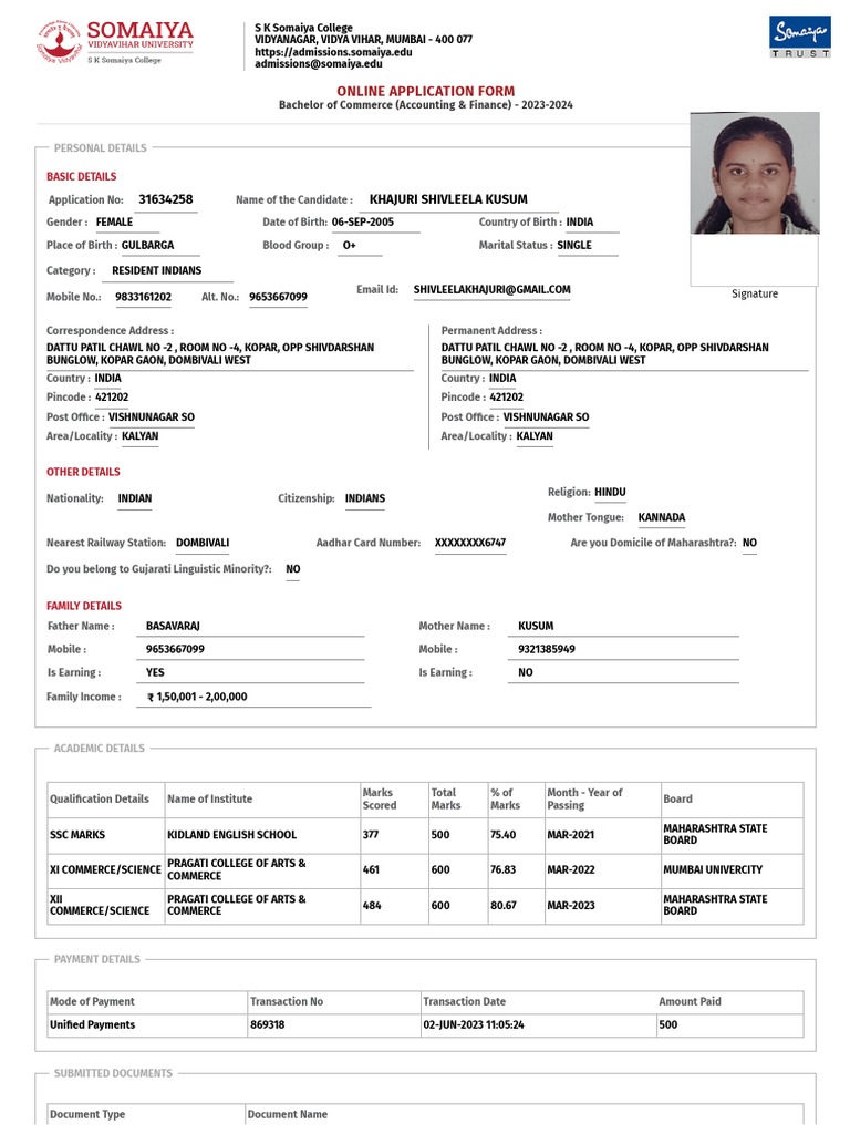 Somaiya Vidyavihar University | PDF