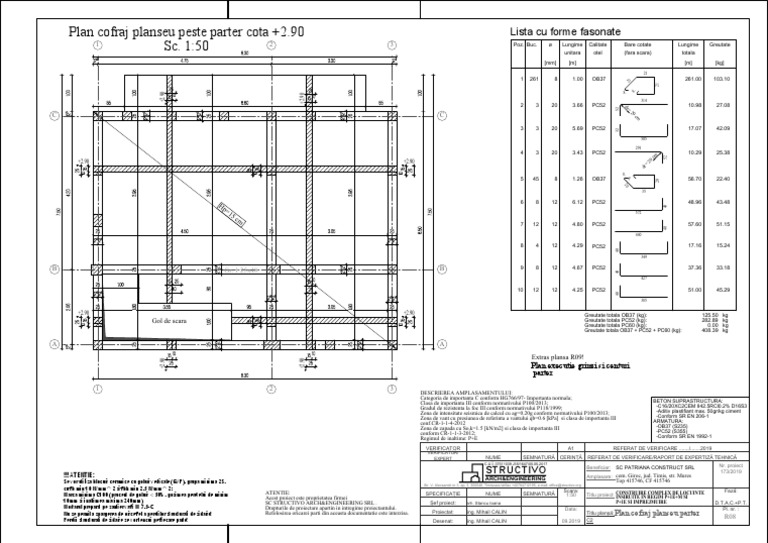 Plan Cofraj Planseu Parter A3 - 9 | PDF