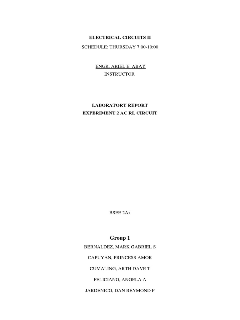 LAb 2 | PDF | Electrical Impedance | Electrical Network