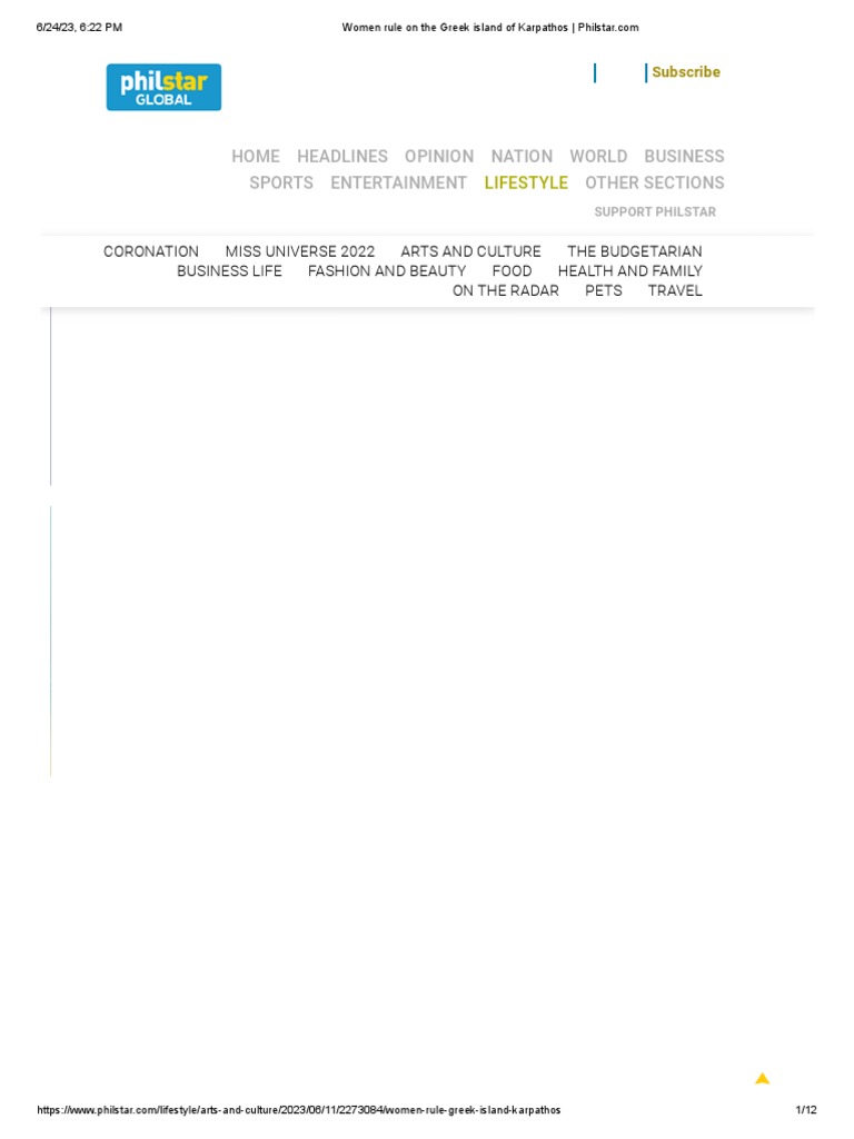 Women Rule On The Greek Island of Karpathos | PDF