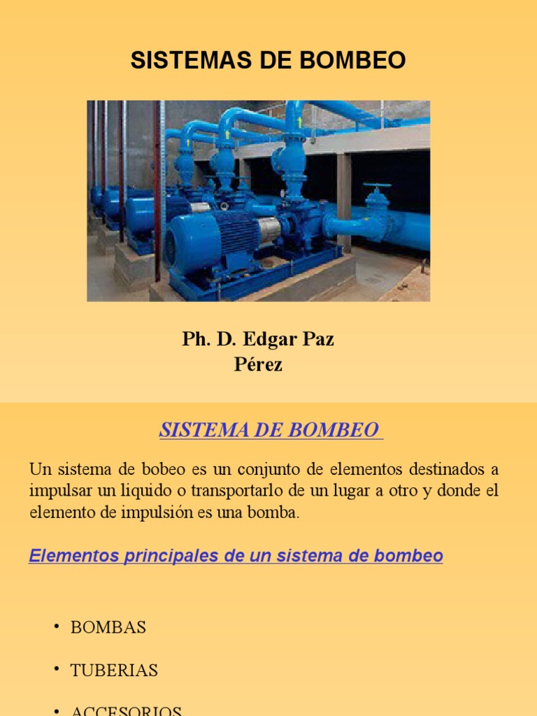 Sistemas de Bombeo | PDF | Tubería (transporte de fluidos) | Bomba