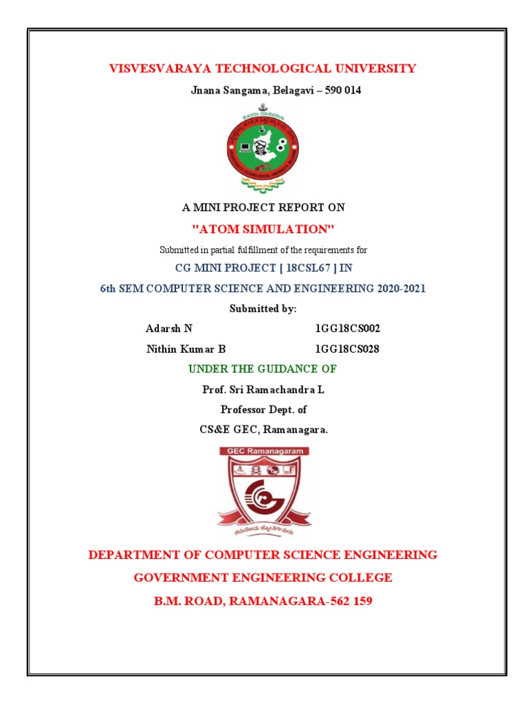 CG Mini Project Atom Simulaiton Final Report | Download Free PDF | Computer Keyboard | 3 D ...