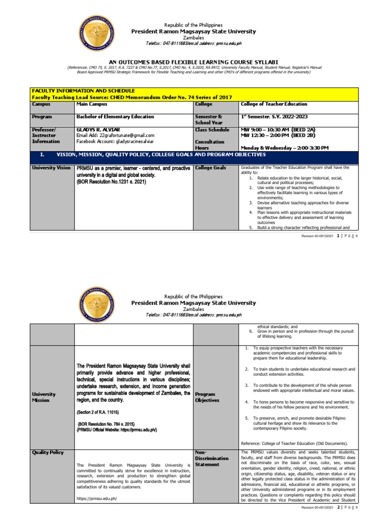 Language Arts SYLLABUS | PDF | Learning | Educational Assessment