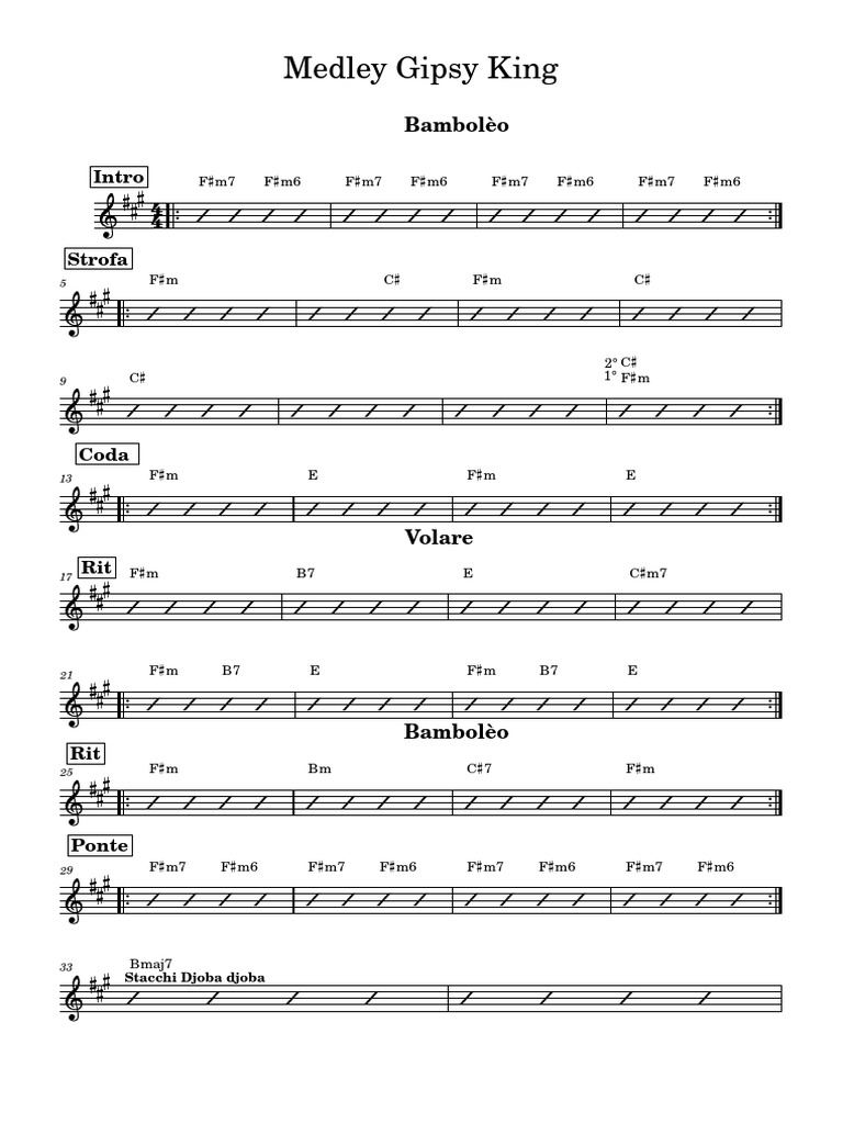 Medley Gipsy King | PDF