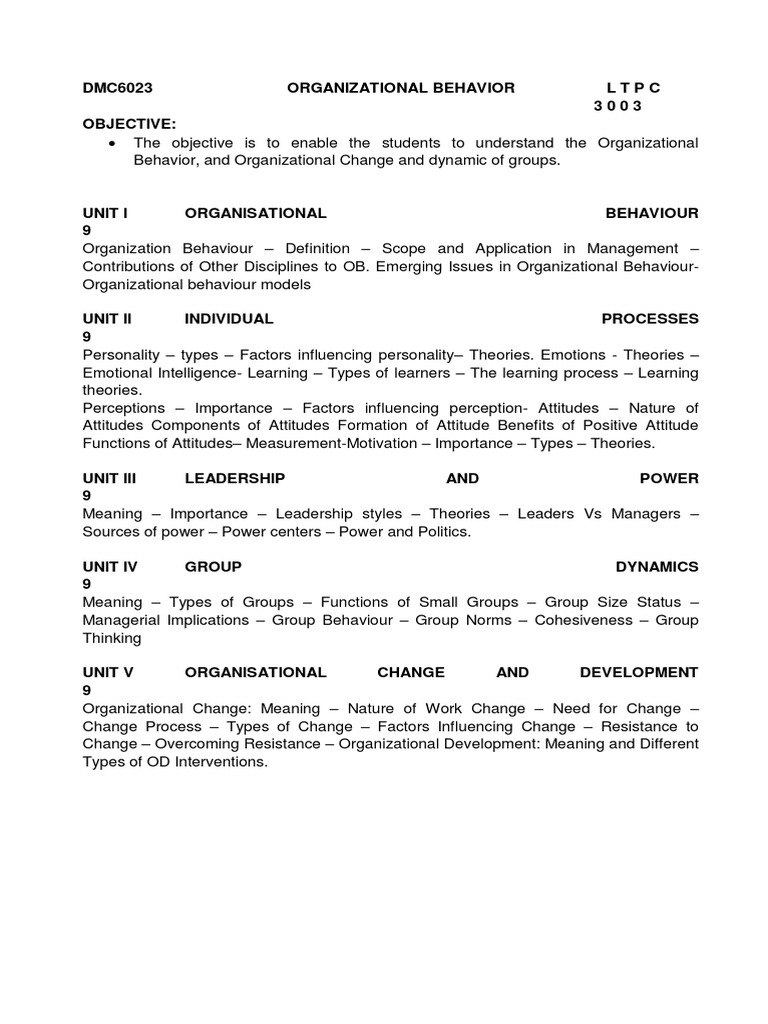 Understanding Organizational Behavior | PDF | Organizational Behavior ...