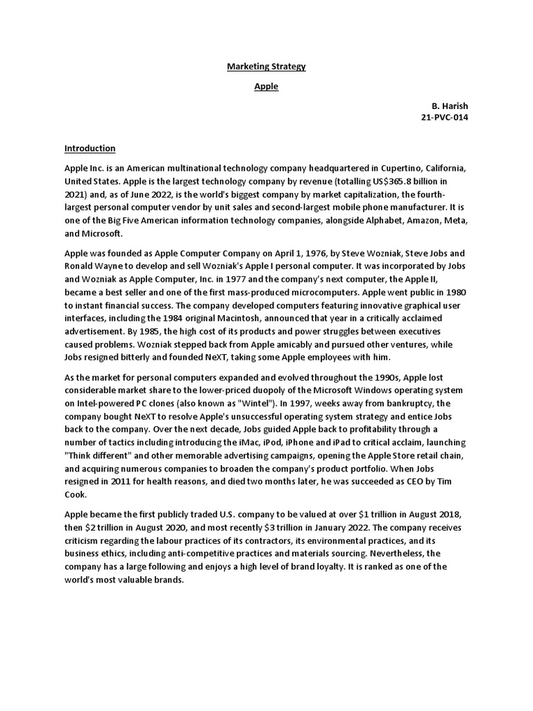 Introduction Apple | PDF | Apple Inc. | I Phone