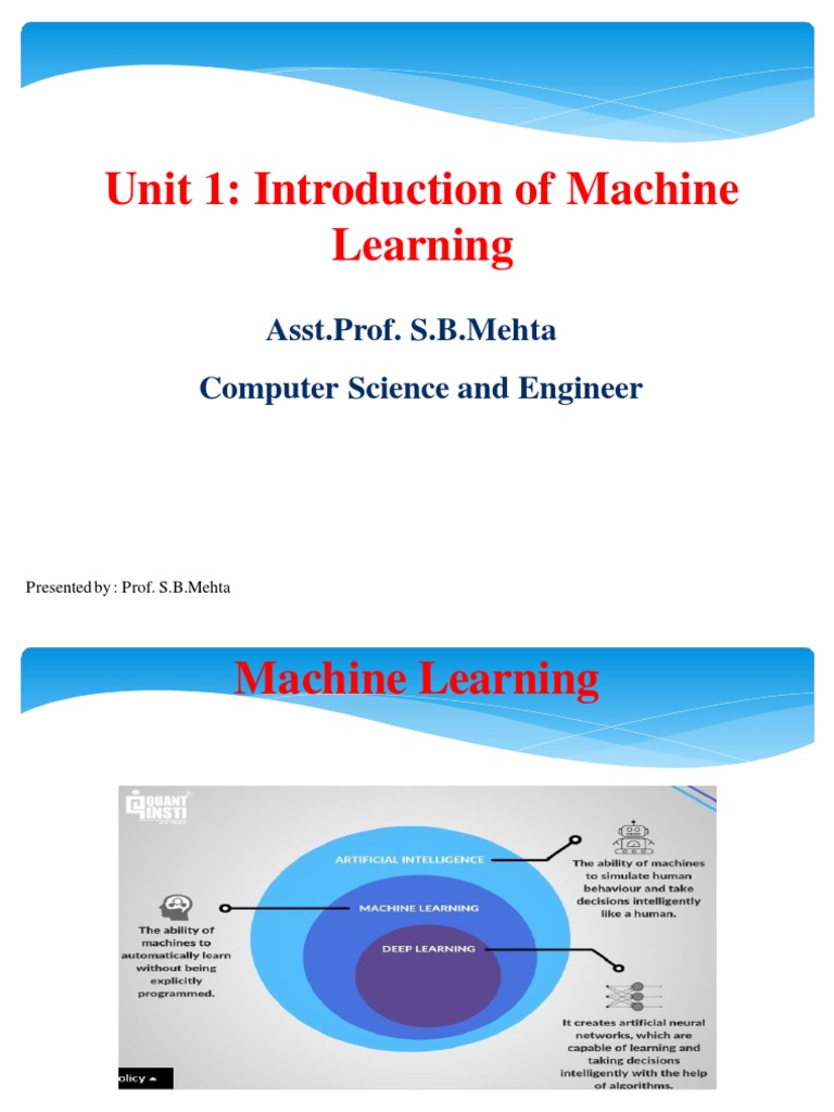 Introduction of Machine Learning | PDF | Machine Learning | Linear ...