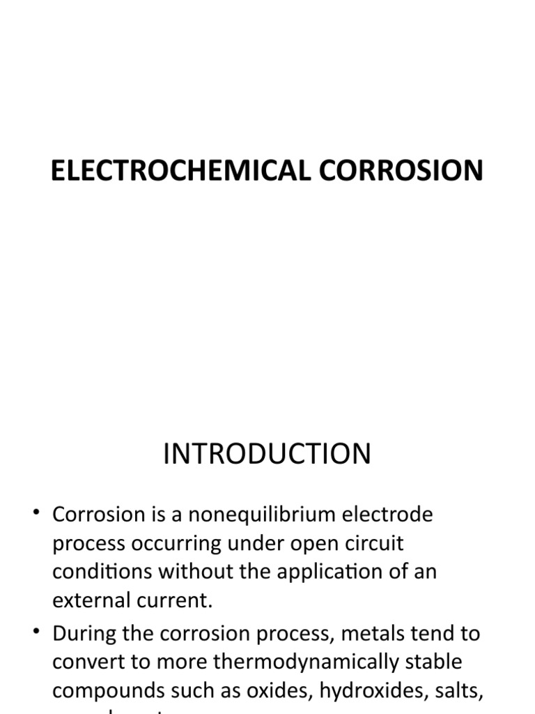 Understanding Electrochemical Corrosion | PDF | Electrochemistry ...