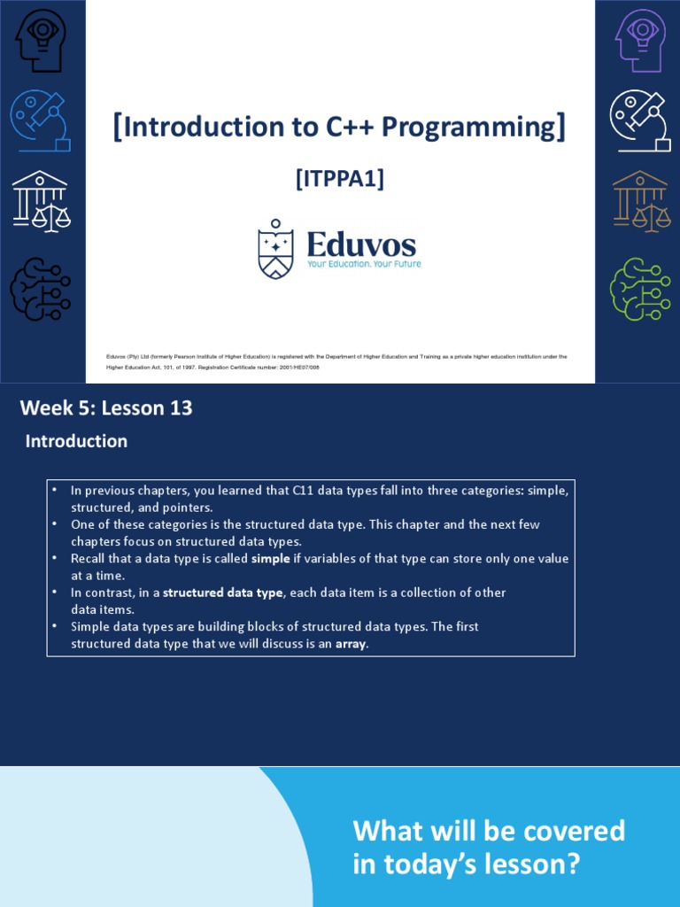 2023 Slide Deck ITPPA1-22 Week 5 - ARRAYS | PDF | Parameter (Computer ...