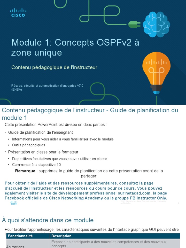Ensa Module 1 Pdf I Pv6 Routage