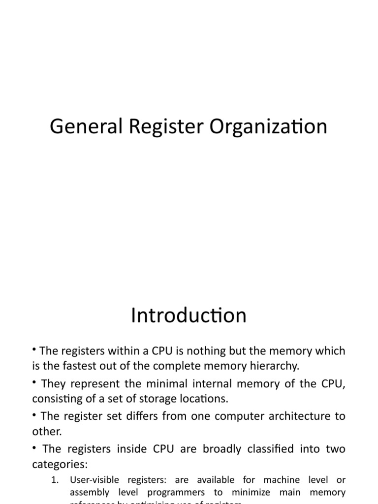 General Register-Based CPU Organization-4 | Download Free PDF | Central Processing Unit ...