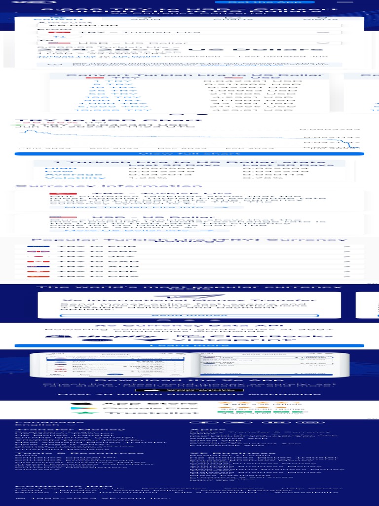 6000 TRY to USD Conversion Rate | PDF | United States Dollar | Italian Lira