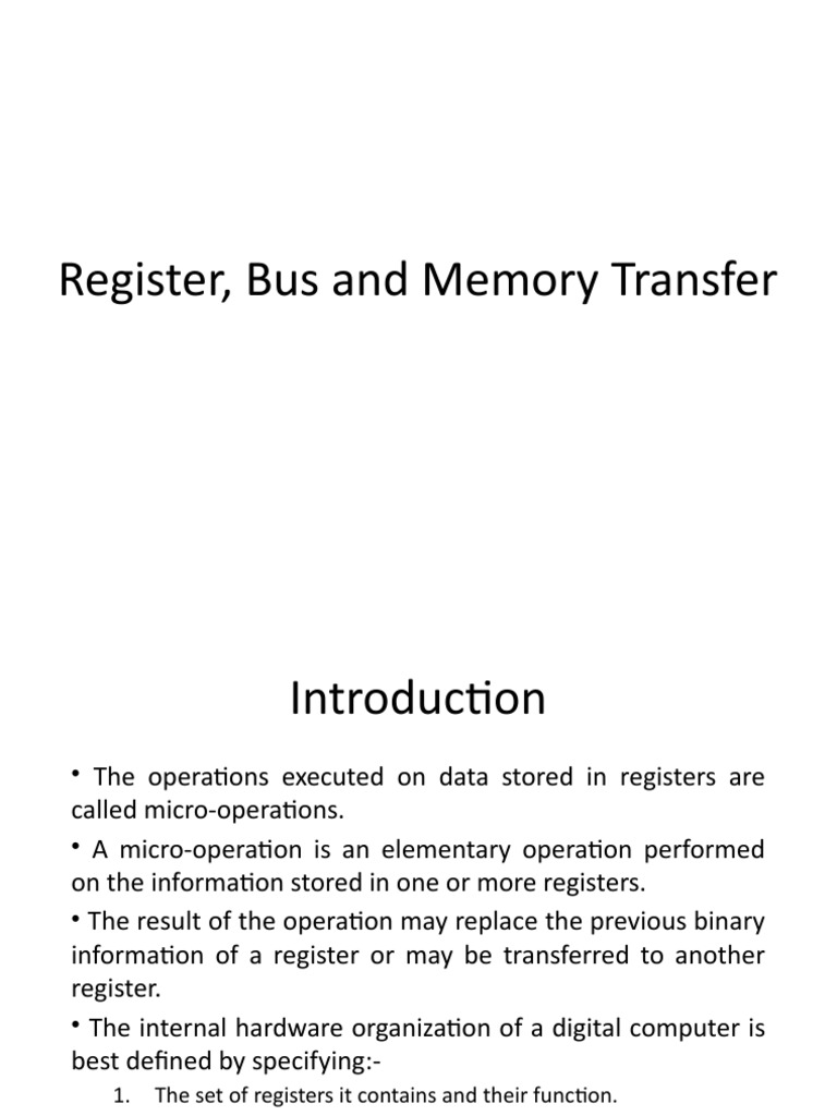 Register, Bus and Memory Transfer-5 | Download Free PDF | Computer ...