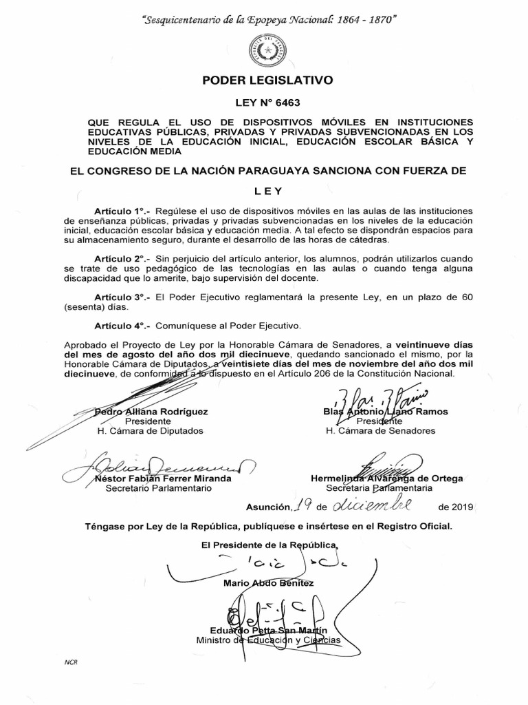 12.09B Ley 6463 | PDF