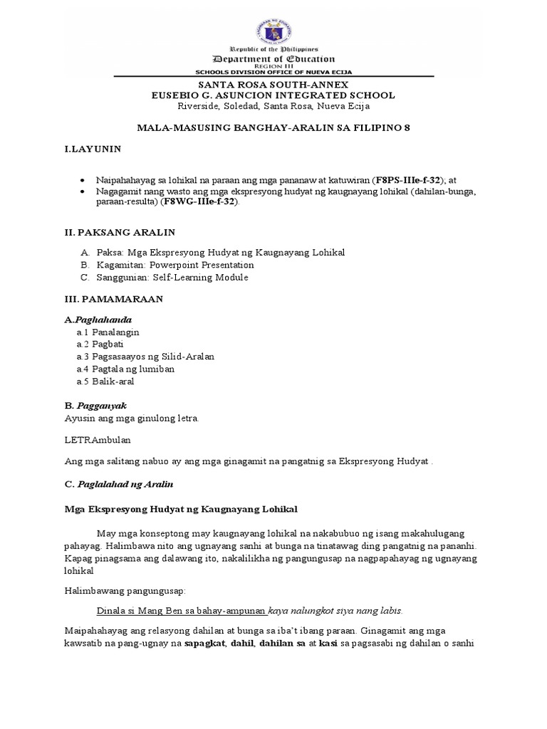 LP - 3rd Quarter Grade 8 | PDF