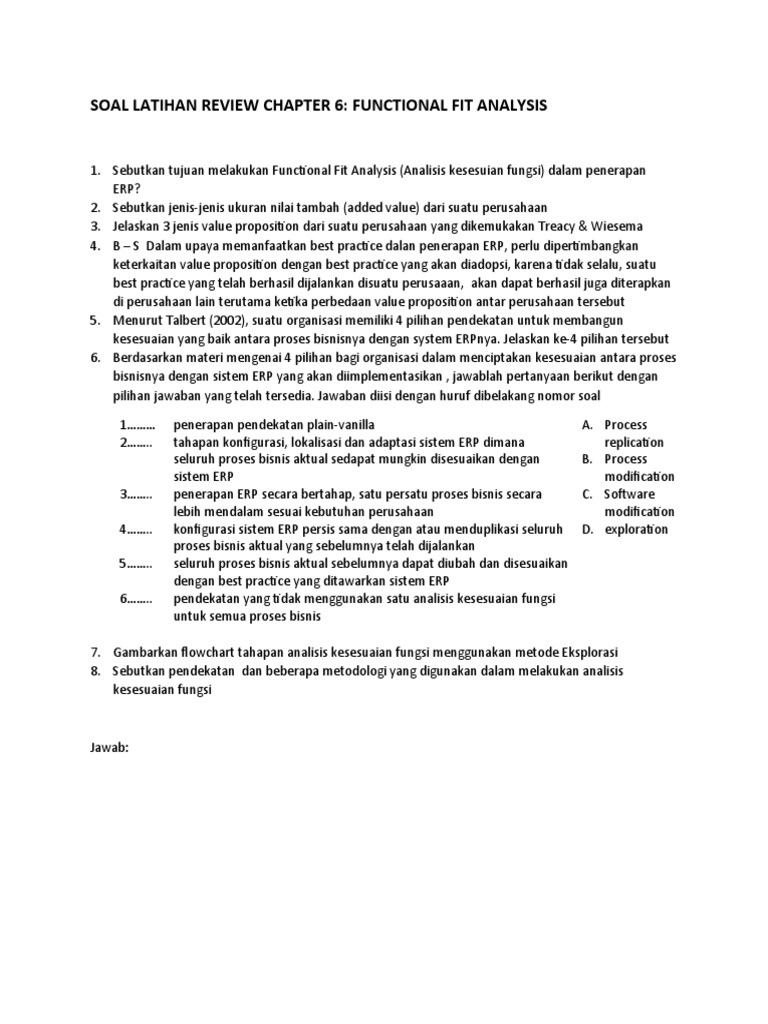 Soal Latihan Review Chapter 6 | PDF