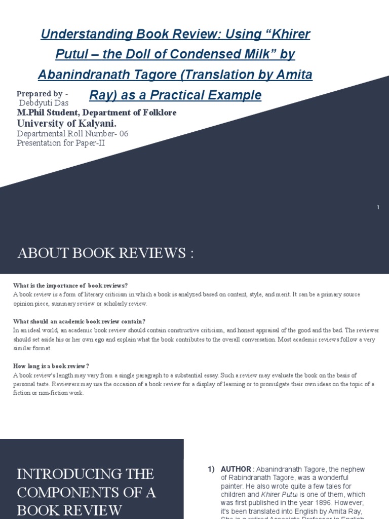Understanding Book Review - Using Understanding Book Review - Using