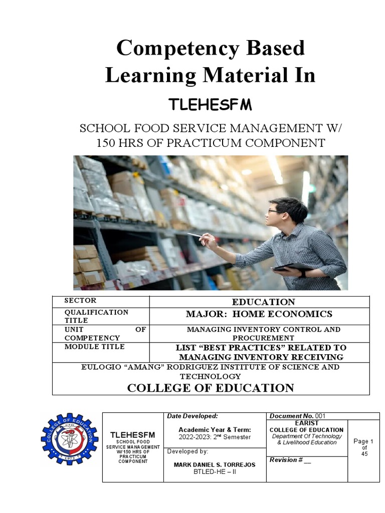 Tlehesfm CBLM | Download Free PDF | Inventory | Educational Assessment