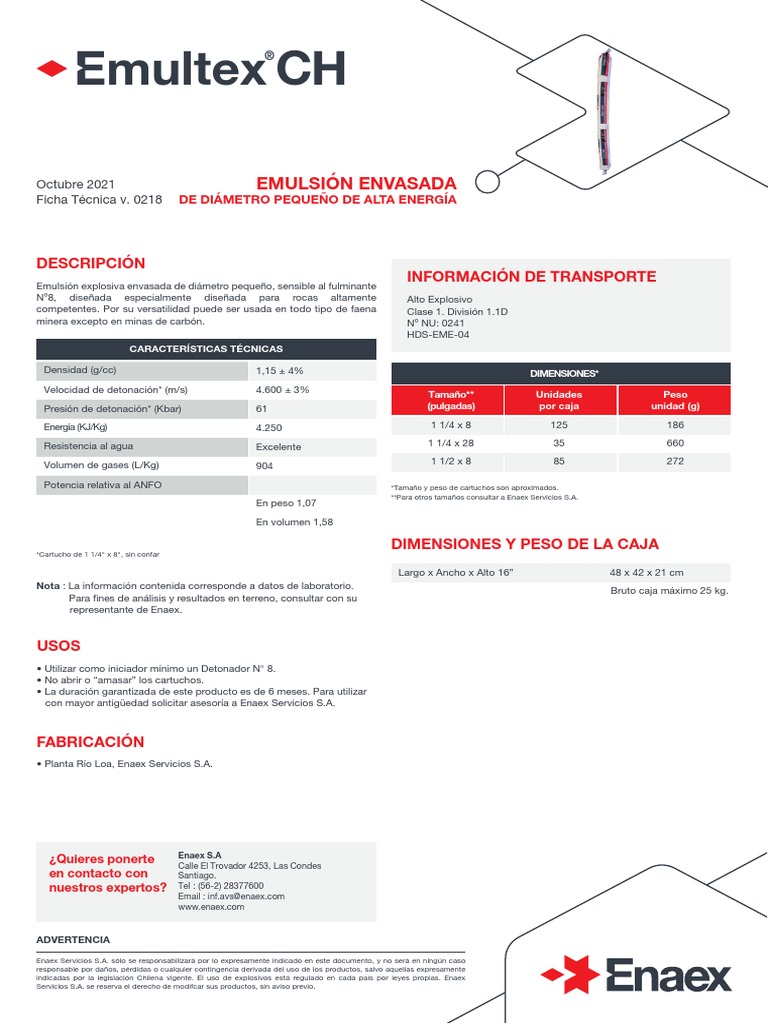 Emultex° CH | PDF | Naturaleza