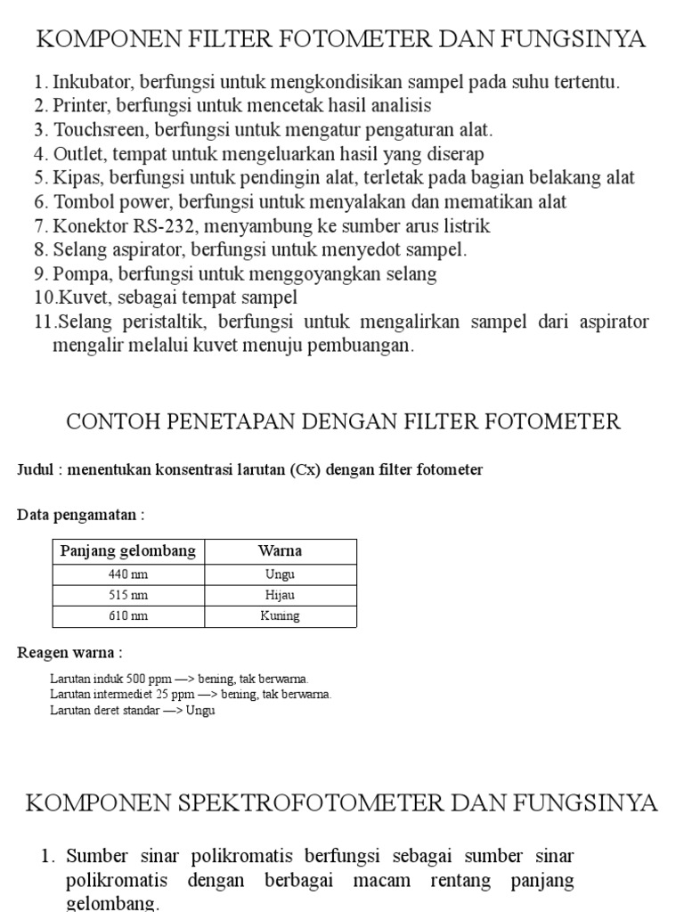 Fotometer Dan Spektrofotometer | PDF