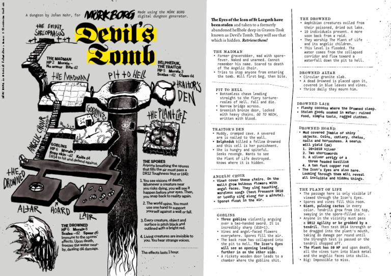 Mork Borg - Dungeon - Devils Tomb | PDF