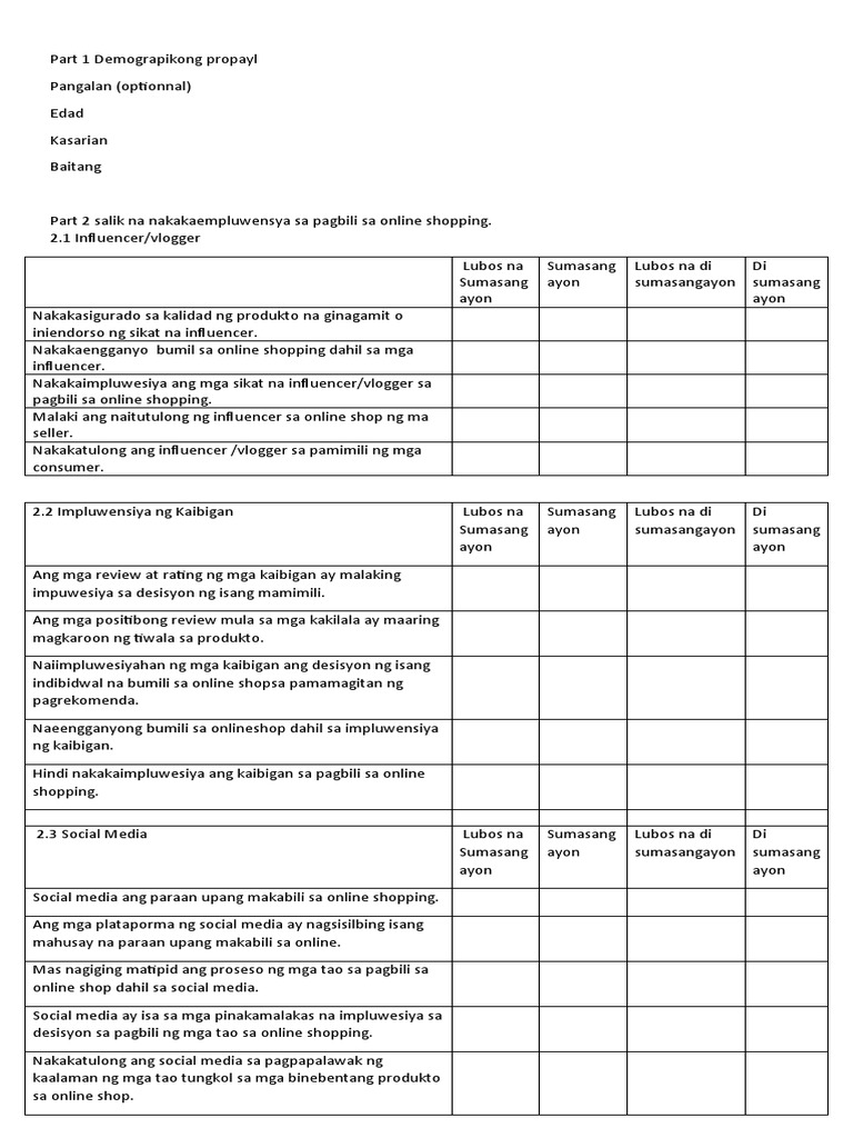 Pananaliksik Tanong | PDF