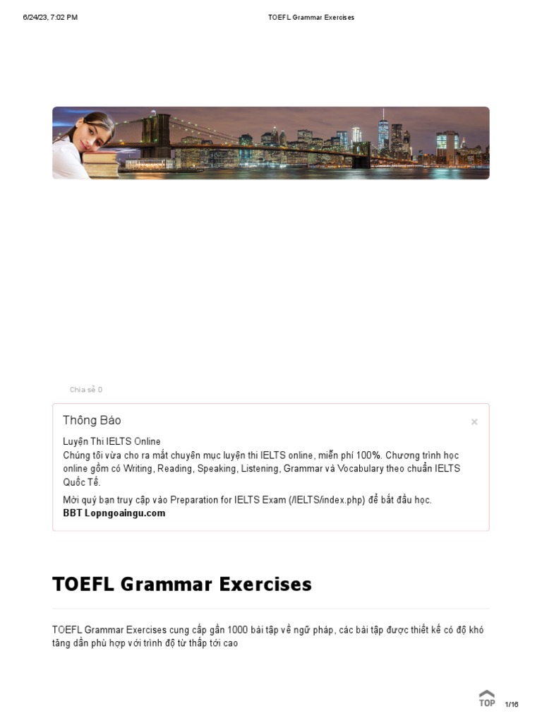 TOEFL Grammar Exercises AABACACCBCCBACADCDBC | PDF | Uranus