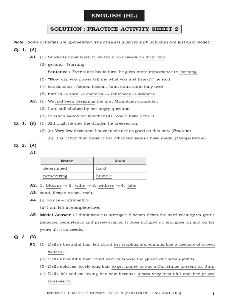 D0679 Eng Ans 2 | PDF | Poetry