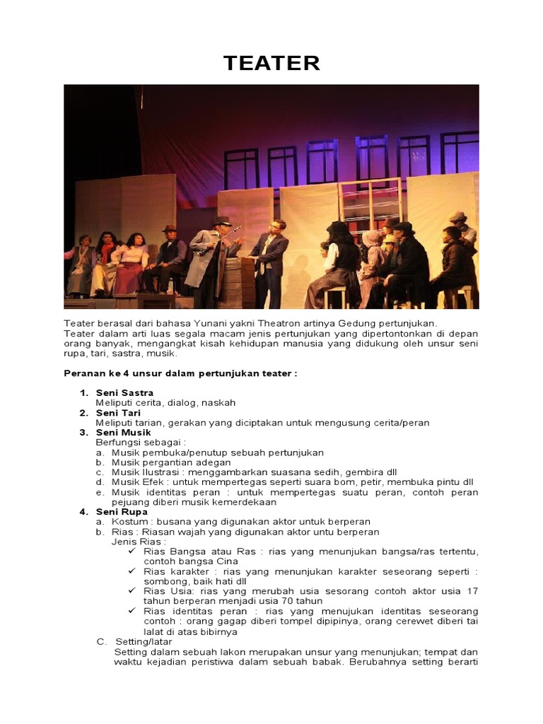 Materi Teater Kls XII | PDF