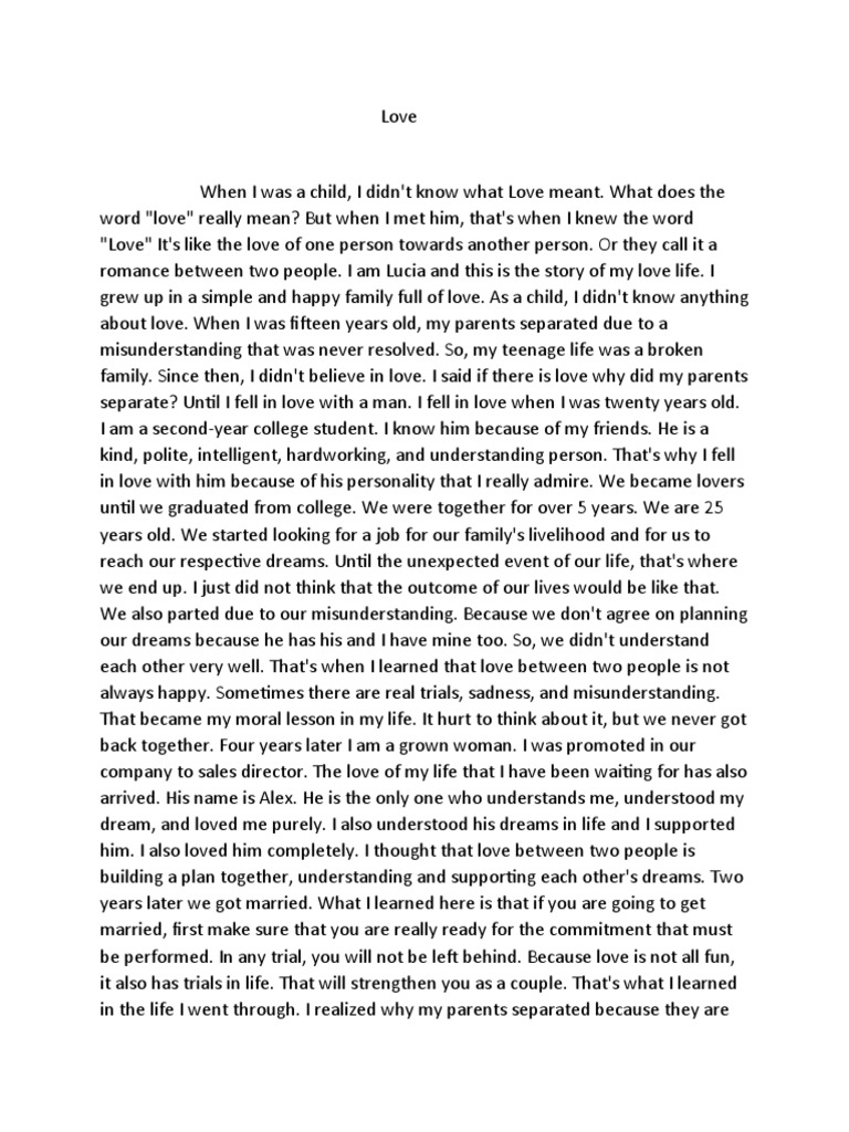 Love (Short Story) by Mikaella Jungco | PDF | Love