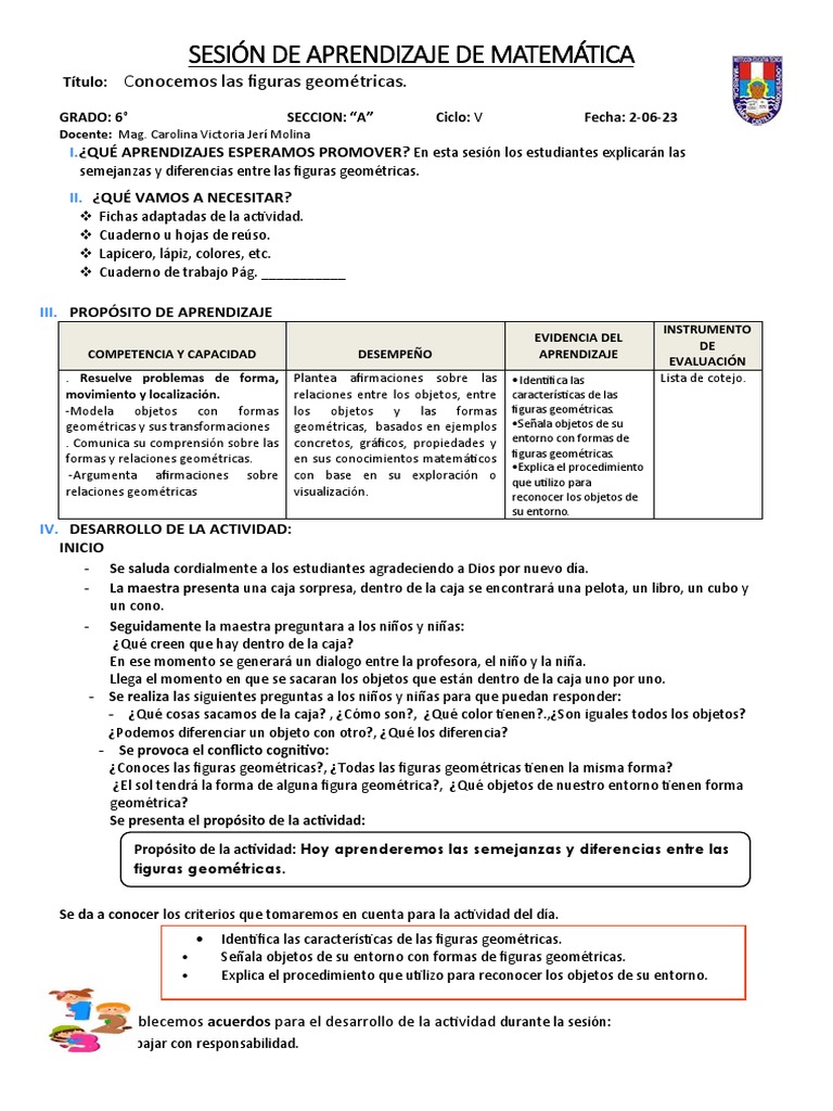 D2 A1 SESION MAT. Conocemos Las Figuras Geométricas. | PDF | Ciencia ... D2 A1 SESION MAT. Conocemos Las Figuras Geométricas. | PDF | Ciencia ...