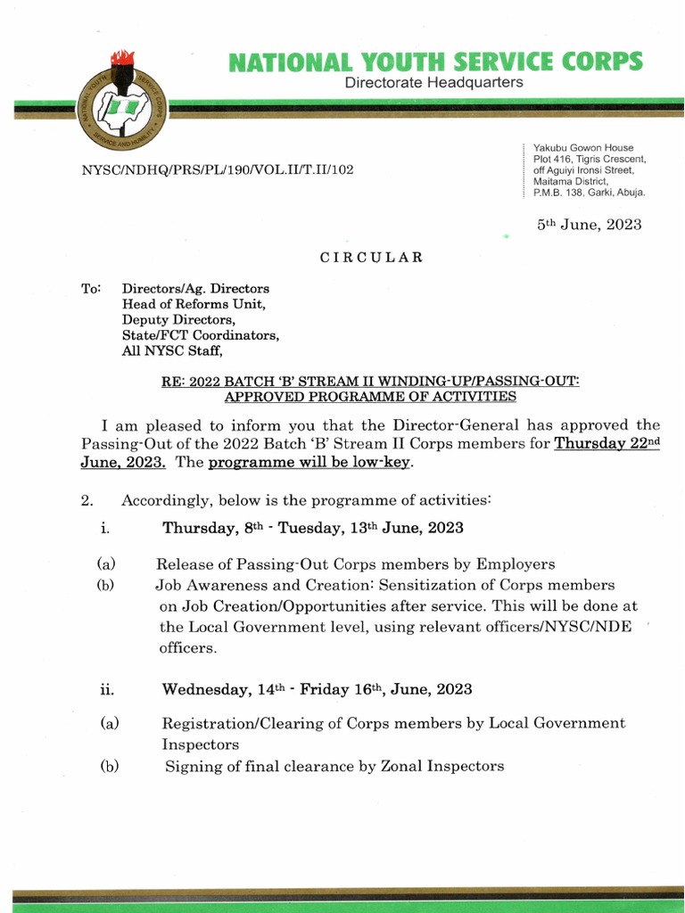 2022 Batch B Stream II Pop Programme | PDF