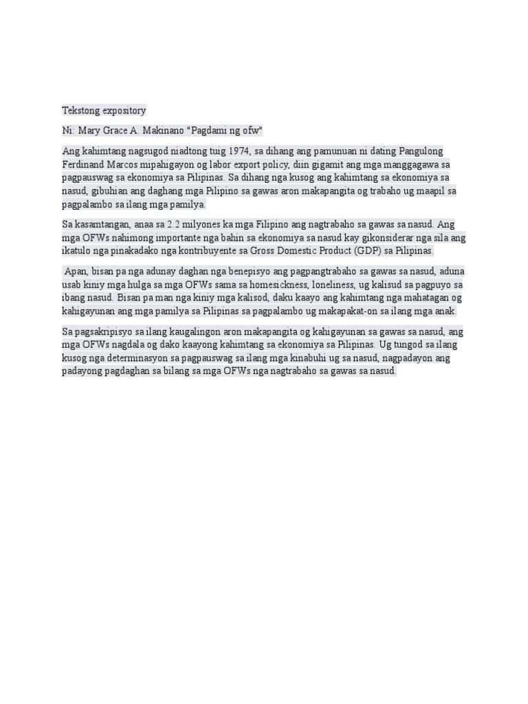 Tekstong expository | PDF