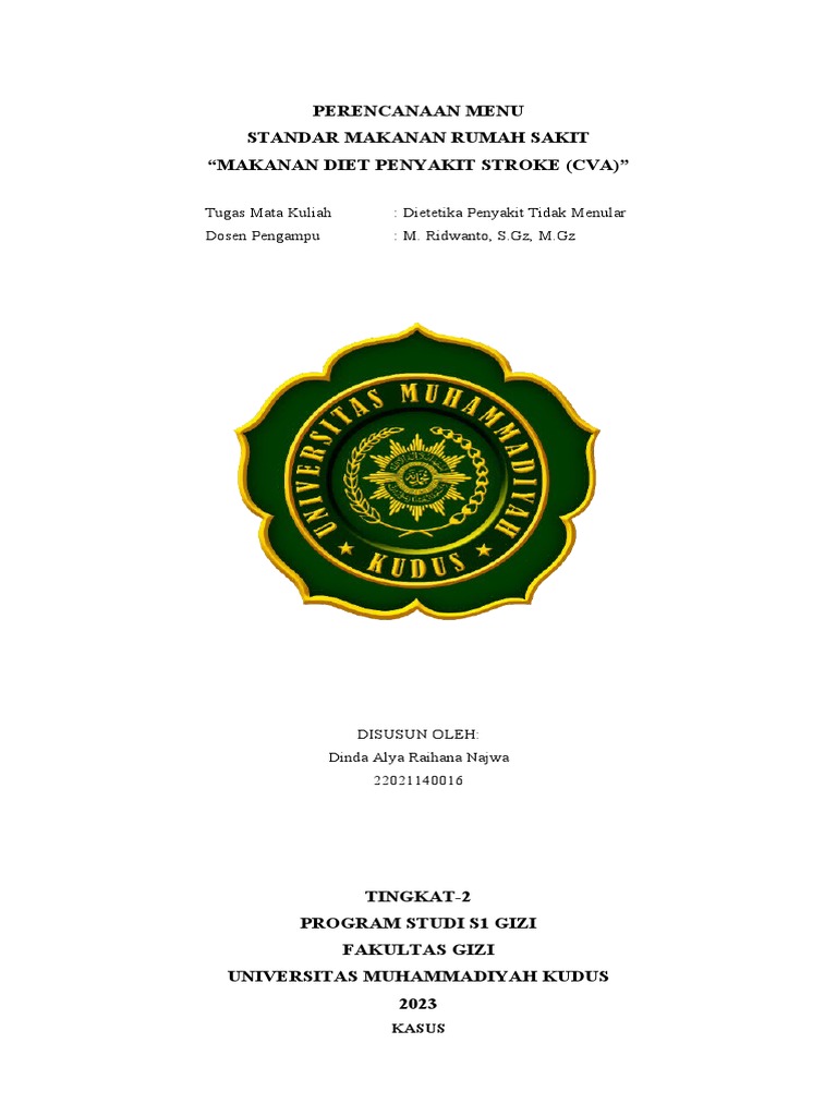 NCP Stroke CVA - Dinda Alya Raihana Najwa - 22021140016 | PDF