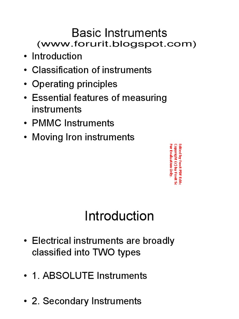 Basic Instruments | PDF | Measuring Instrument | Electromagnetism