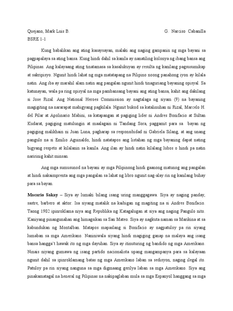Philippine Unsung Heroes | PDF