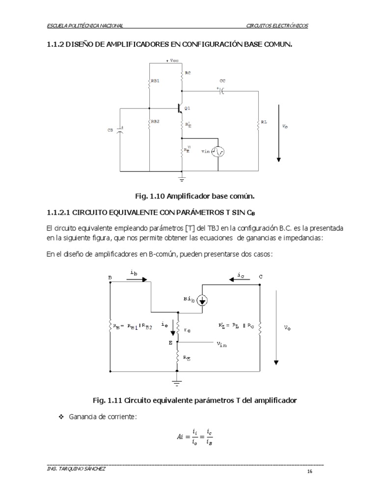 Diseno de Amplificadores Base Comun | PDF | Dispositivos ...