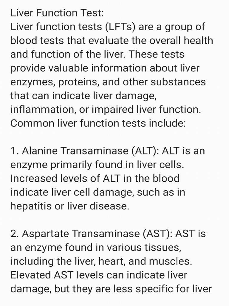 Liver Function Test | PDF