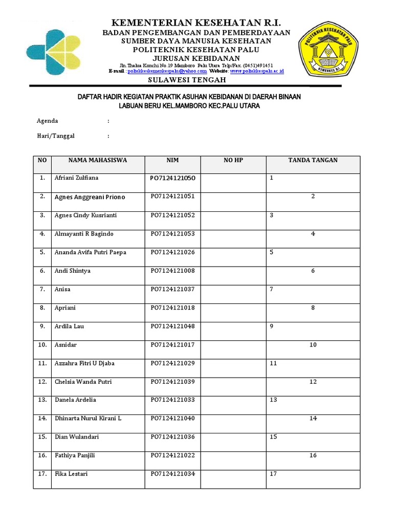 Absen Mahasiswa DARBIN | PDF