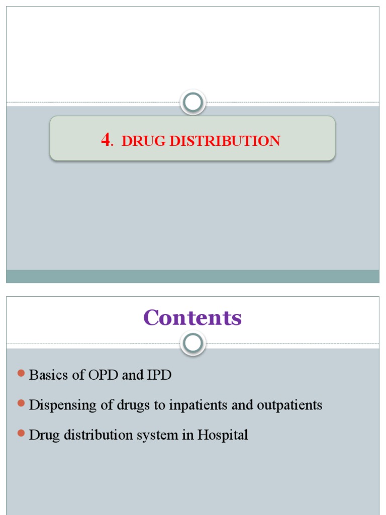 4-Drug Distribution System | PDF | Pharmacy | Health Care
