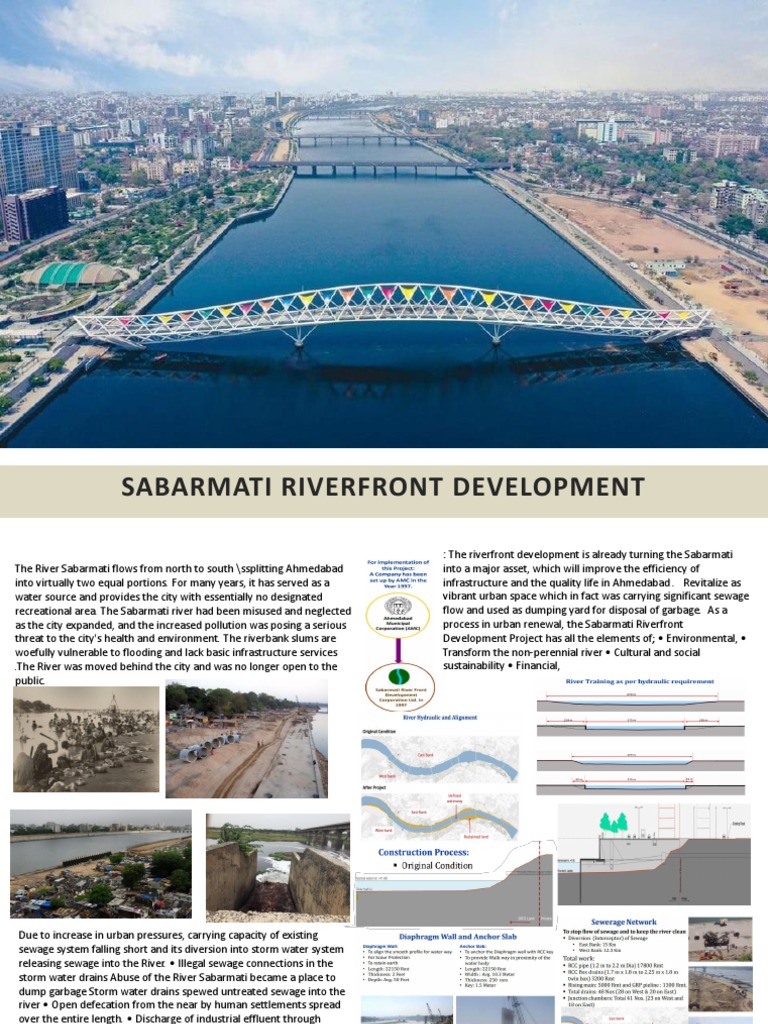 Sabarmati Riverfront Development Overview | PDF | Stormwater | Water