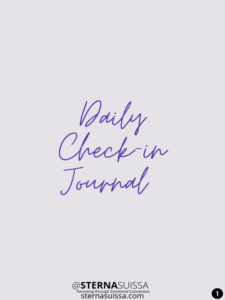 Daily Check in Journal | PDF